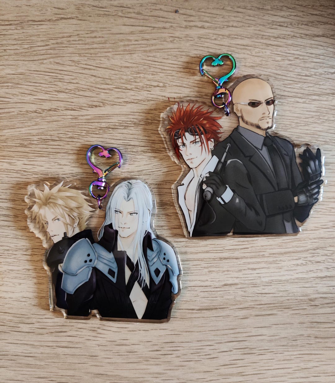 Final Fantasy VII Keychains Sephiroth Cloud and Reno Rude - Etsy