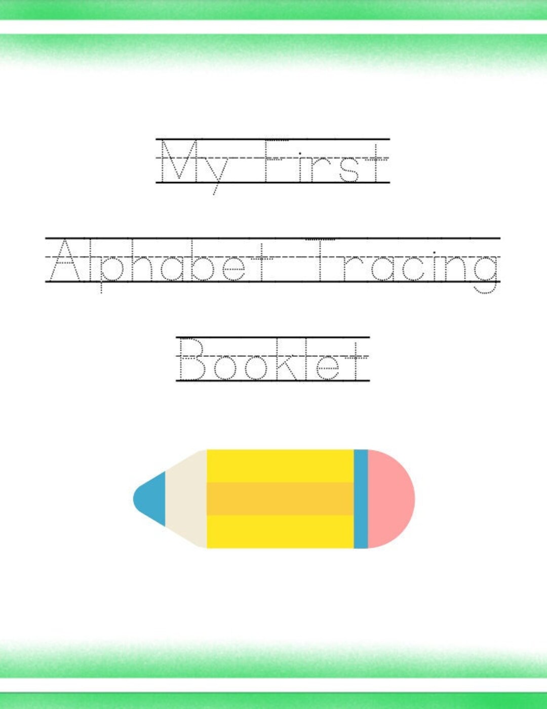 Personalized My First Alphabet Tracing Booklet - Etsy