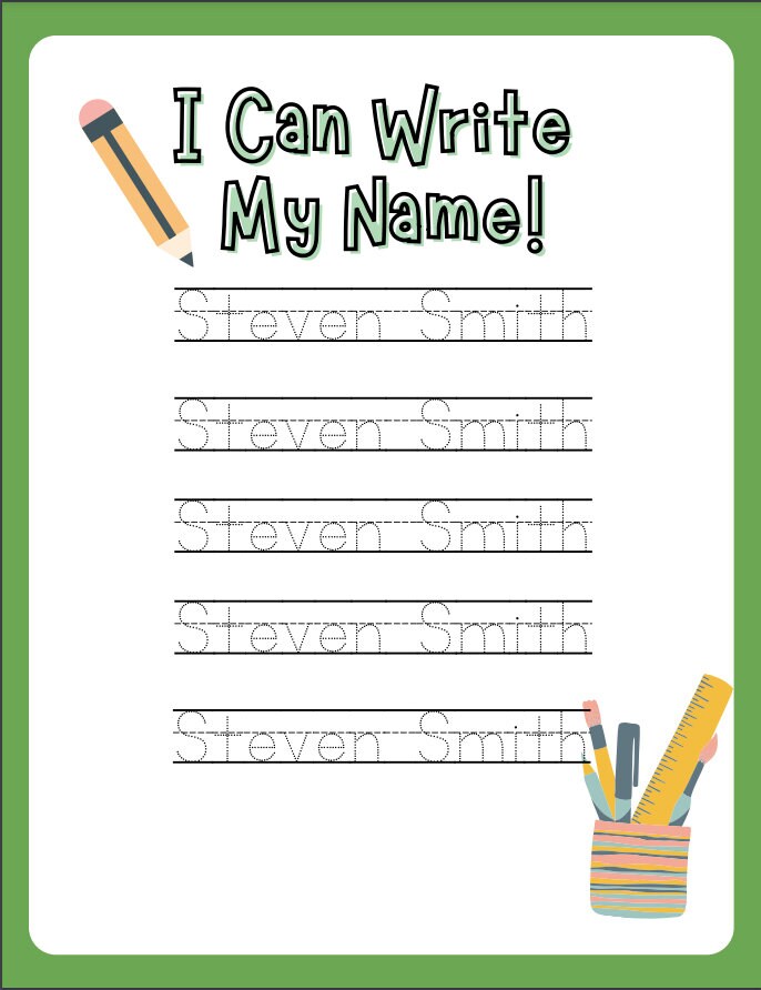 Personalized My First Alphabet Tracing Booklet - Etsy