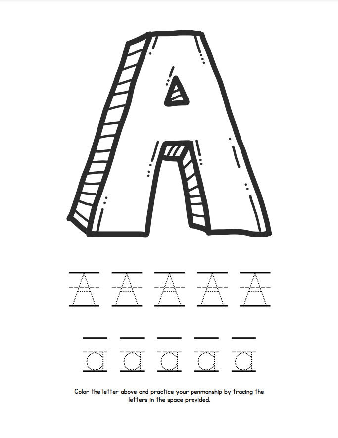 Personalized My First Alphabet Tracing Booklet - Etsy