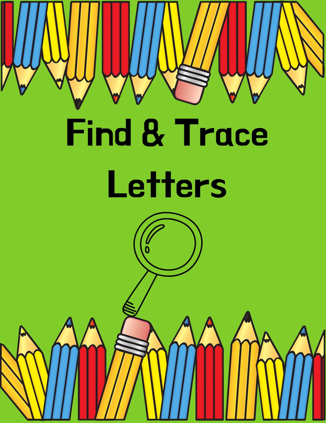 Find, Trace, Color Letter Recognition - Etsy