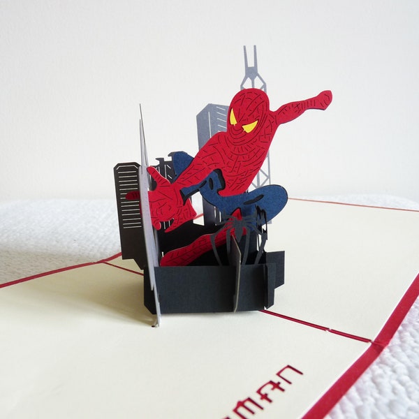 Spiderman Pop up Birthday Card - Etsy UK