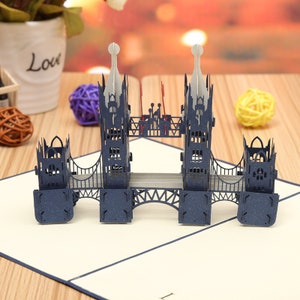 London Tower Bridge Pop-up Card 3D Greeting Card Creative - Etsy