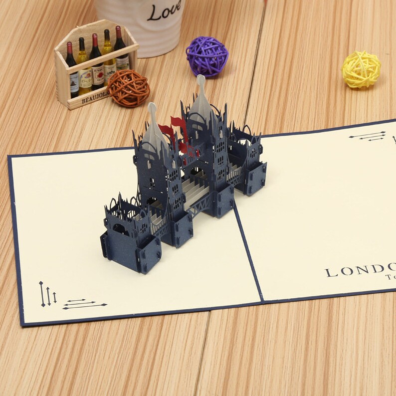 London Tower Bridge Pop-up Card 3D Greeting Card Creative - Etsy