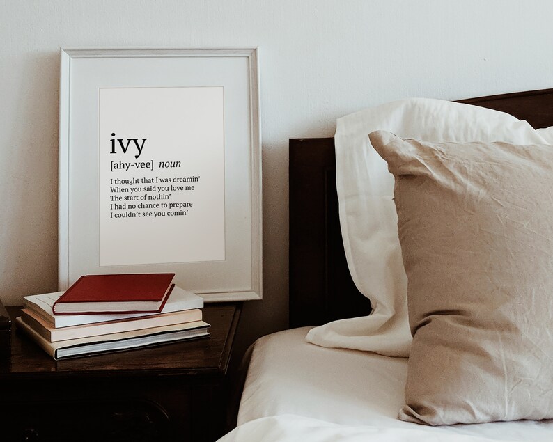 Ivy Dictionary Definition Blonde Lyrics Poster Print Gift - Etsy
