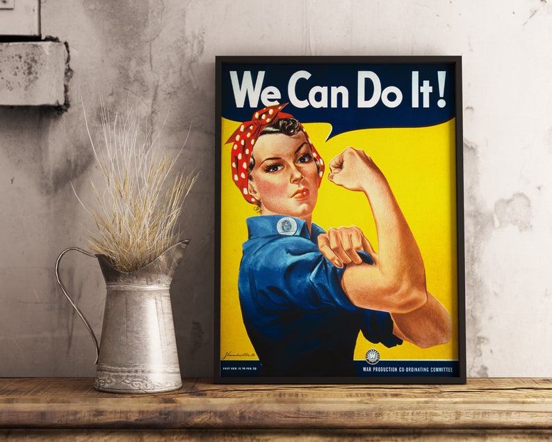 Rosie the Riveter We Can Do It Vintage Poster 1943 War - Etsy