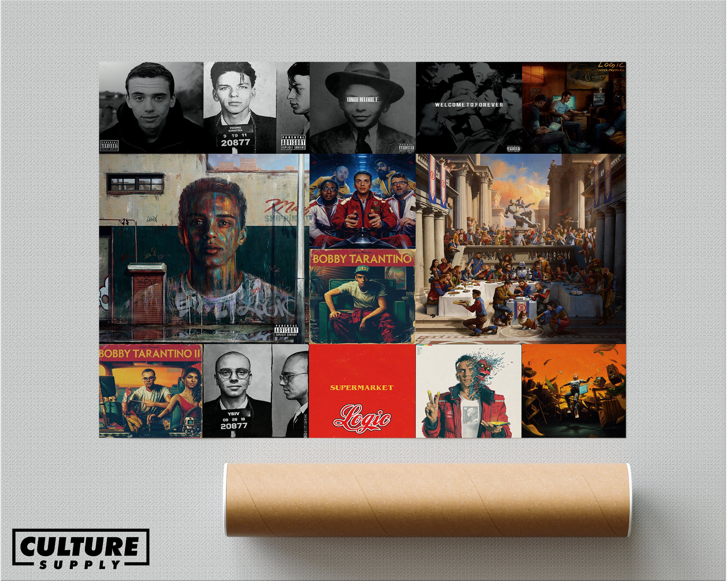 Logic Discography Collage Album Wall Art Picture Poster Print | Etsy