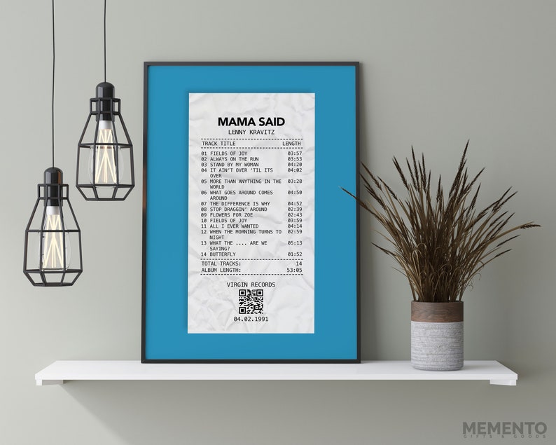Choose Your Album Custom Receipt Poster Print / QR Code Album - Etsy