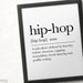 Hip-hop Definition Print, Music Wall Decor, Hip Hop Decor, Hip Hop Sign ...