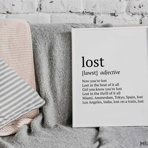 Lost Dictionary Definition Channel Orange Lyrics Poster - Etsy