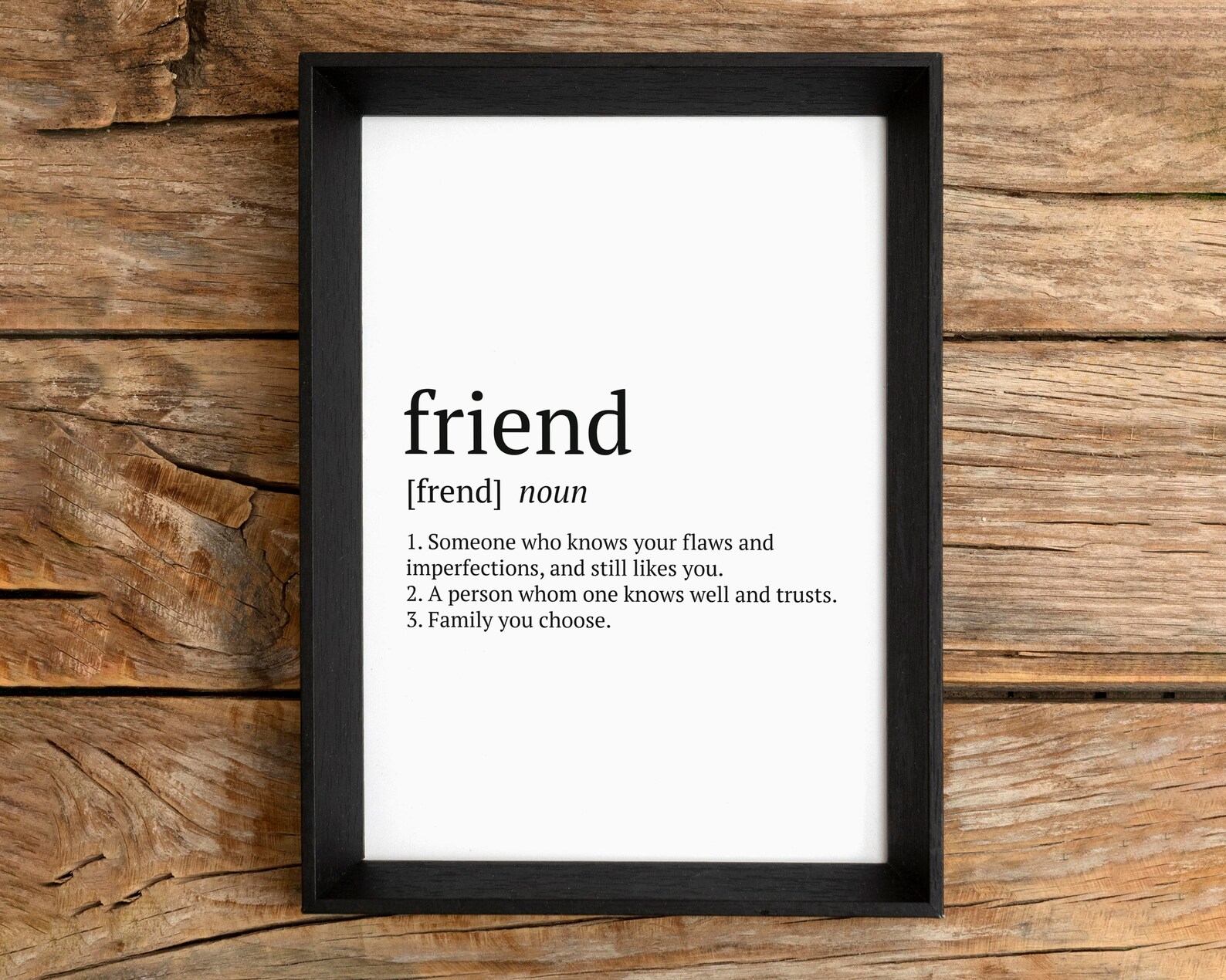 Friend Dictionary Definition Friendship Gifts Best Friend | Etsy