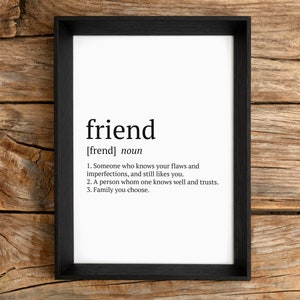 Friend Dictionary Definition | Friendship Gifts | Best Friend Gift ...