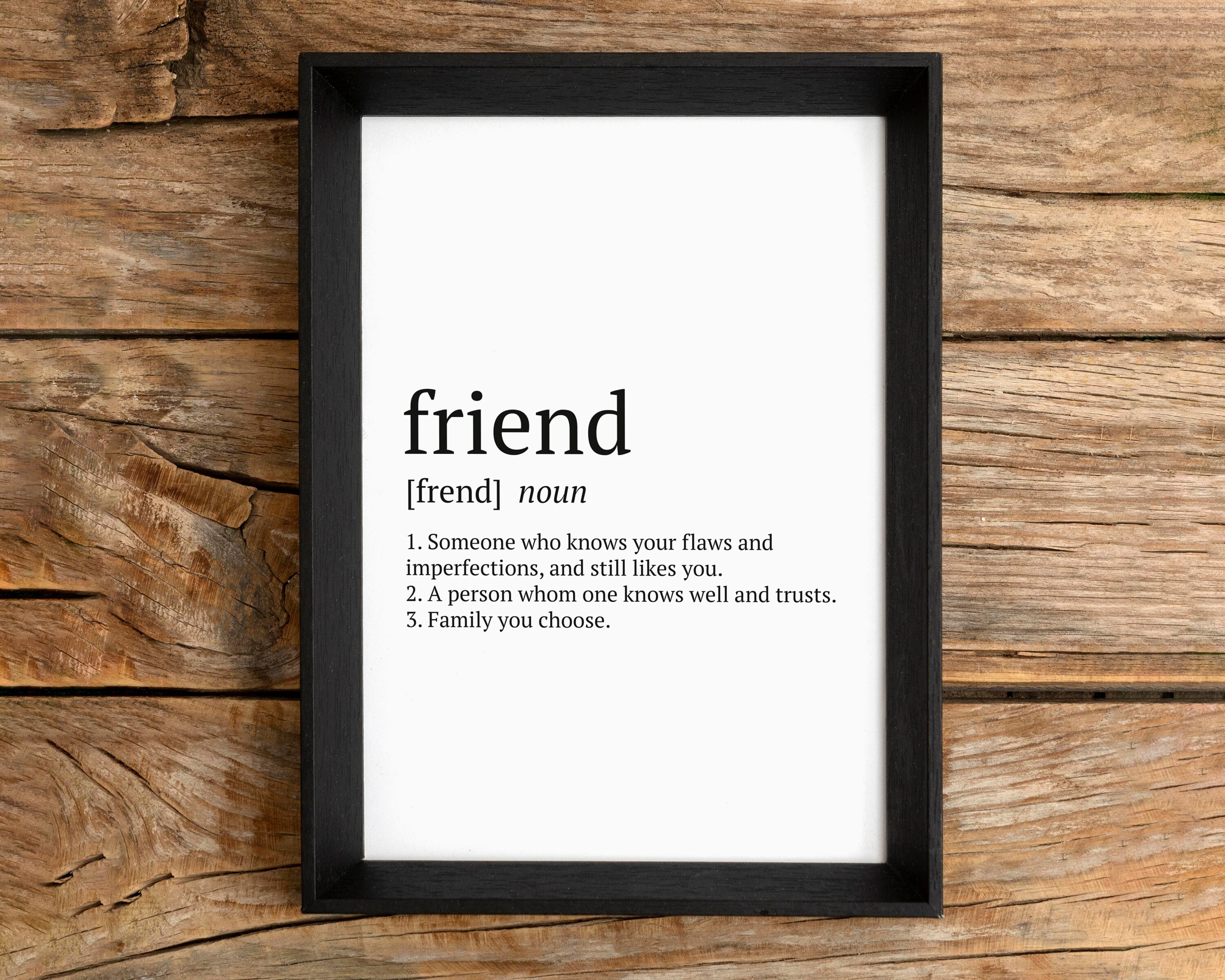Friend Dictionary Definition Friendship Gifts Best Friend | Etsy