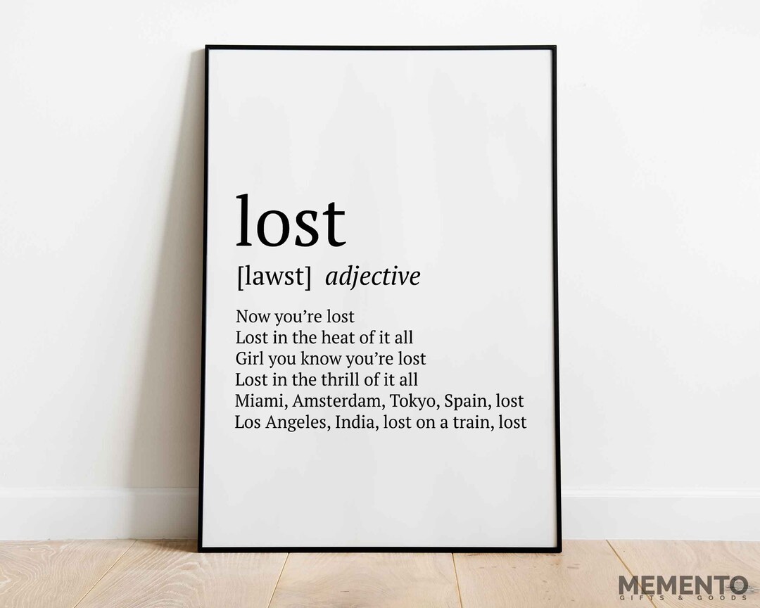 Lost Dictionary Definition Channel Orange Lyrics Poster - Etsy