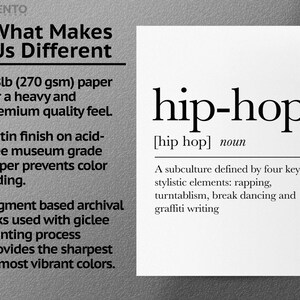Hip-hop Definition Print, Music Wall Decor, Hip Hop Decor, Hip Hop Sign ...
