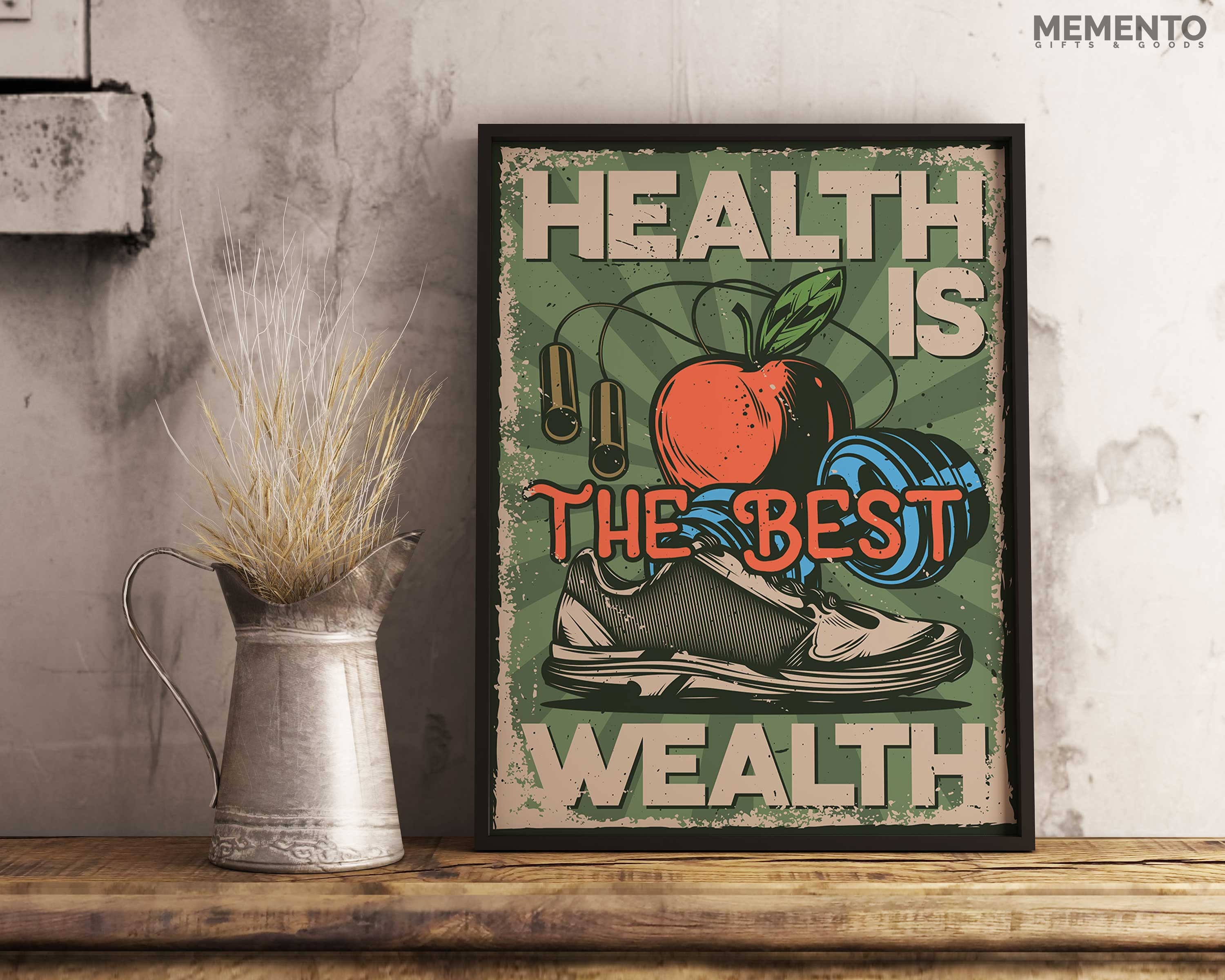 Health is Wealth Vintage Premium Poster Gym Decoration - Etsy