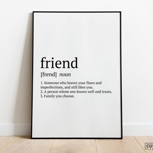 Friend Dictionary Definition | Friendship Gifts | Best Friend Gift ...
