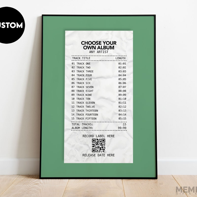 Album Receipt Rug - Etsy