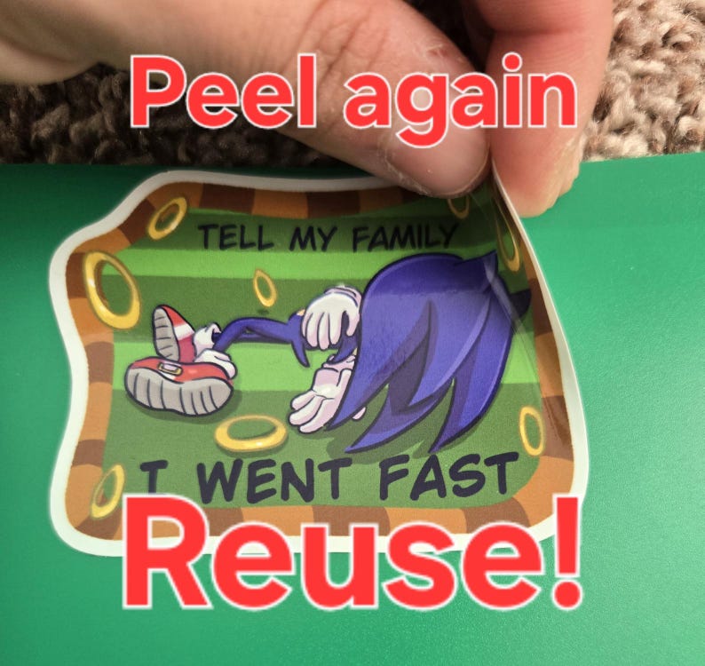 Sonic Adventure 2 LGBT Pride Sticker: Reusable Vinyl Decal - Etsy
