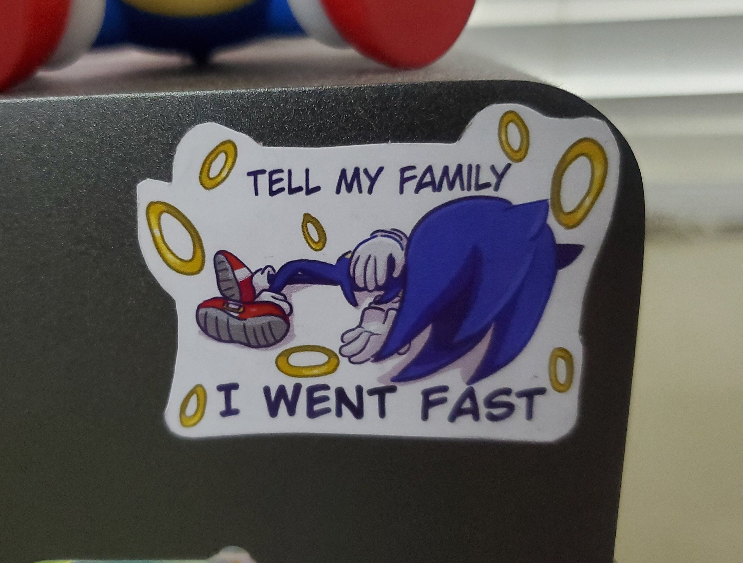 Sonic the Hedgehog tell My Family I Went Fast 2 - Etsy