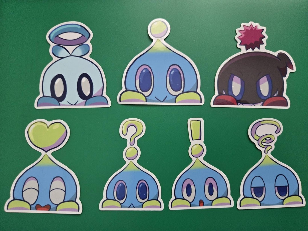Chao Garden Sonic the Hedgehog Vinyl Transparent Peeker Stickers - Etsy UK