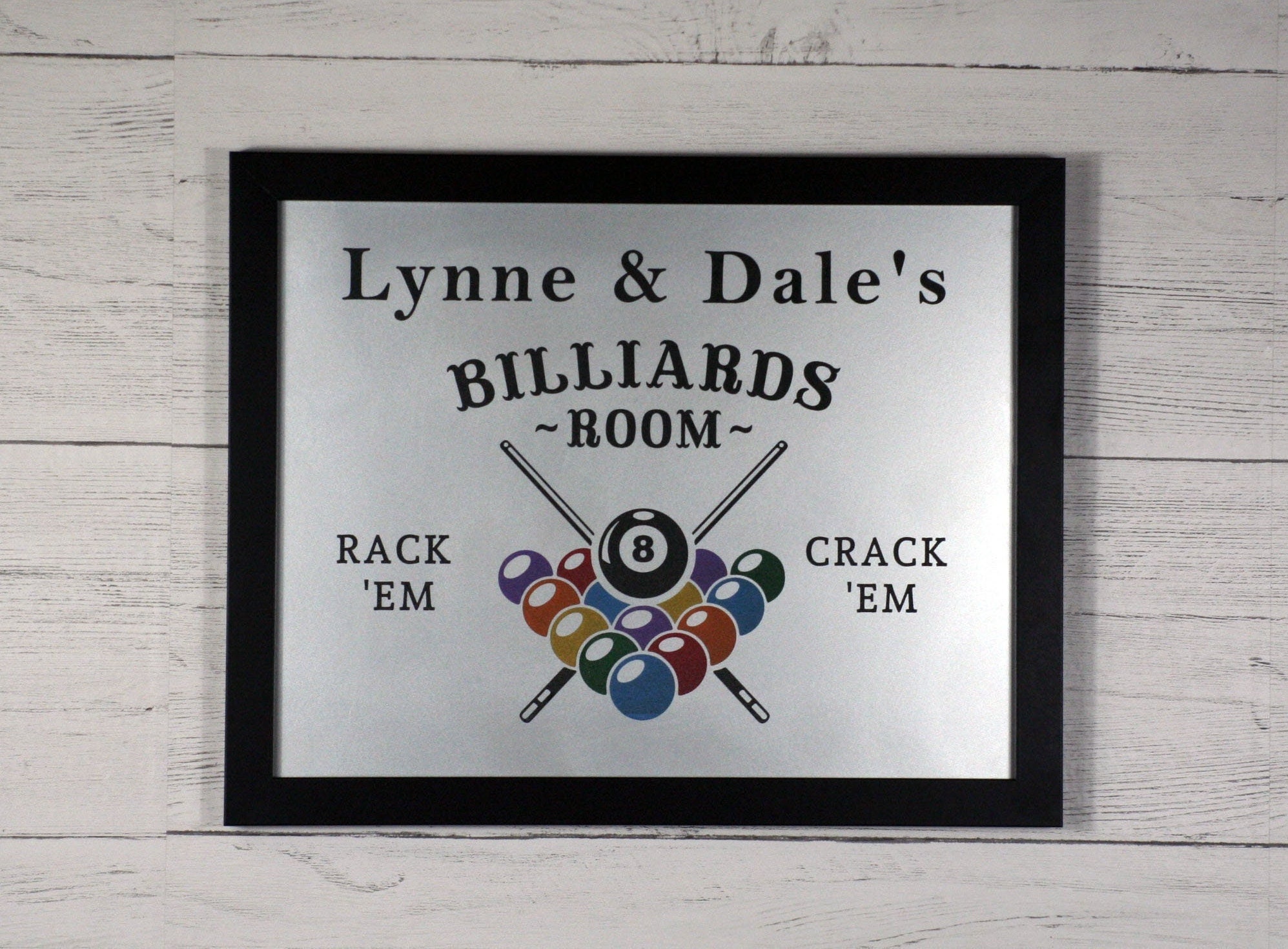 Personalized Billiards Room Hand Painted Sign Etched Glass - Etsy