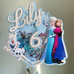 Elsa Cake Topper, Frozen Cake Topper, Winter Cake Topper, Snowflake ...