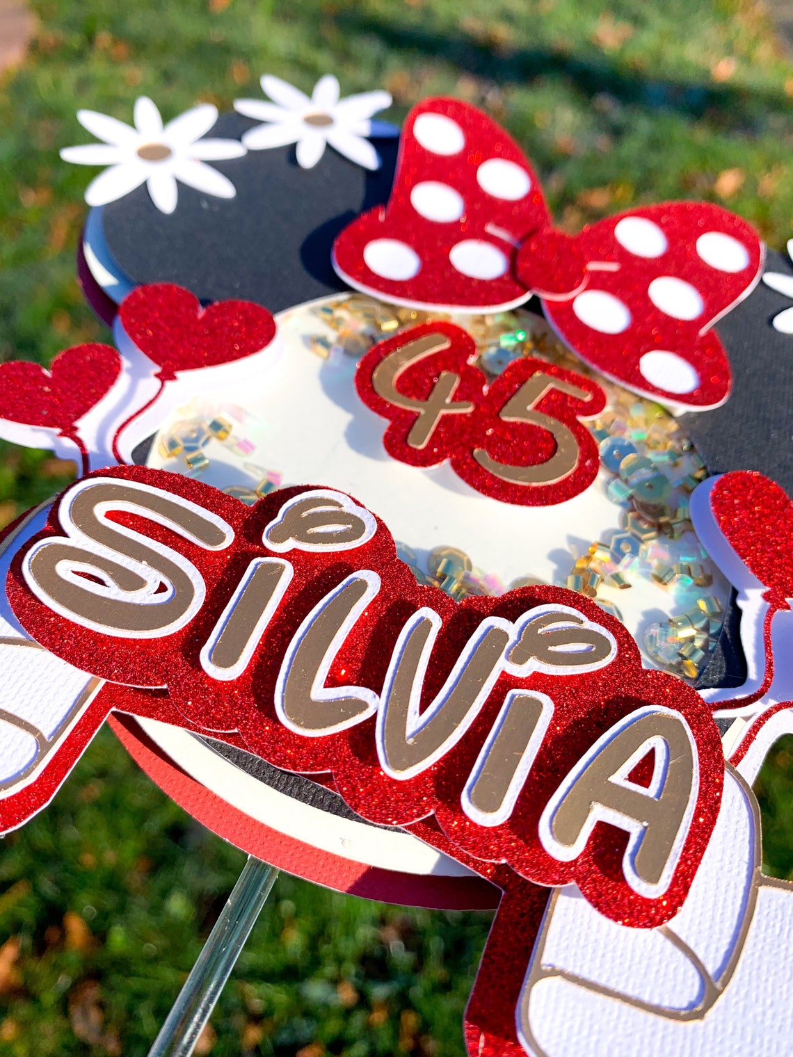 Minnie Mouse Cake Topper Minnie Mouse Shaker Cake Topper - Etsy