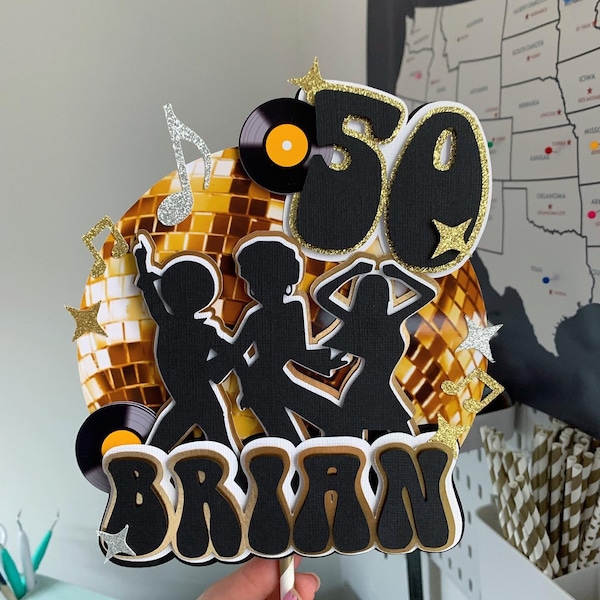 Disco Cake Toppers - Etsy Australia