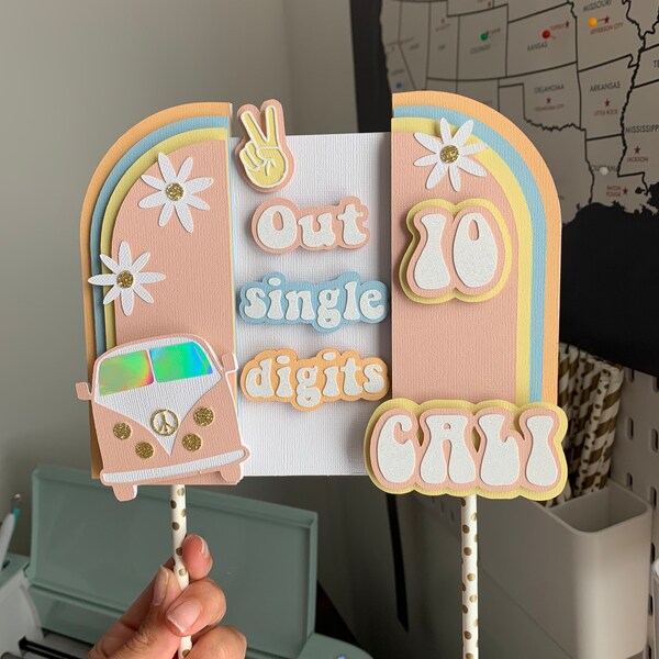 Peace Out Single Digits Im 10 Banner - Etsy