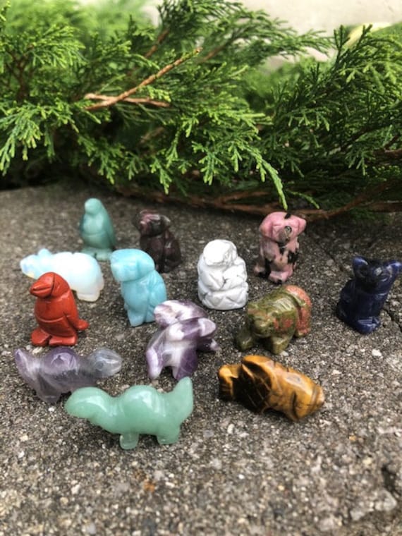 Mini Crystal Animal Mini Crystal Carvings Crystal Animals | Etsy
