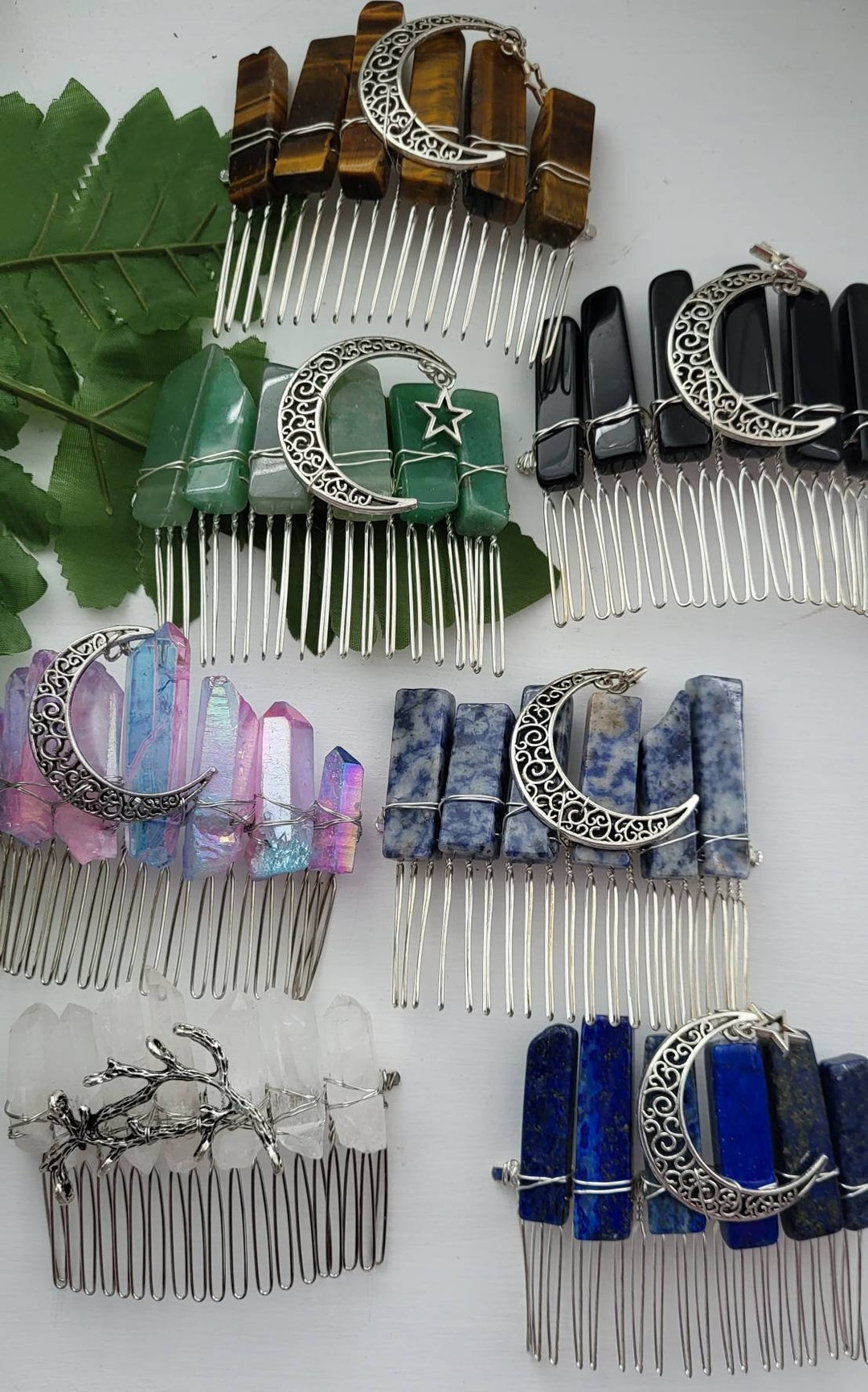 Crystal Hair Combs. Crystal Hair Accessories, Hair Clips, Natural ...