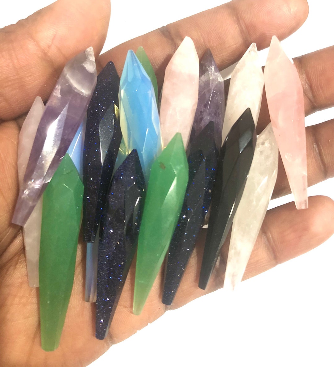 Crystal Points, Pendulum Crystal Point, Rose Quartz Points, Pocket ...