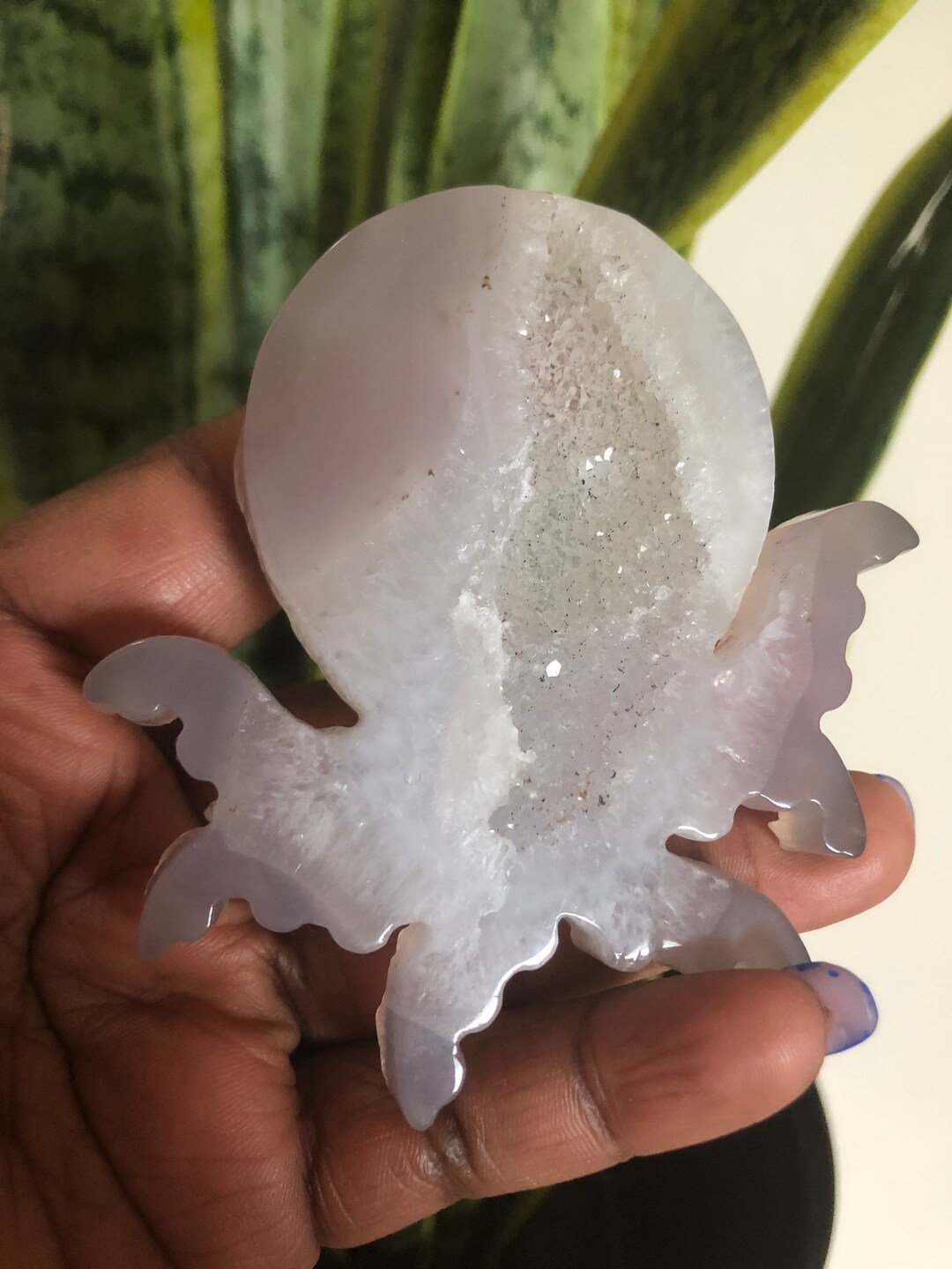 Druze Agate Crystal Carvings, Agate Carvings, Octopus, Yoga Lady, Moon ...