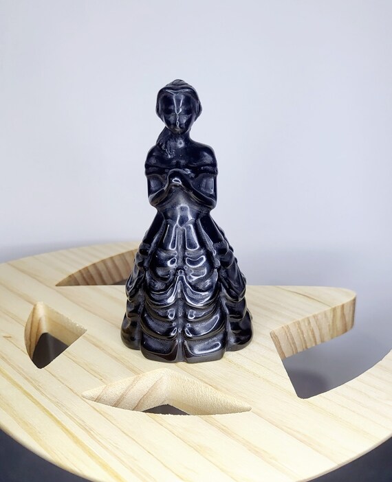 Black Obsidian Princess Carving Crystal Gifts Crystal Home - Etsy