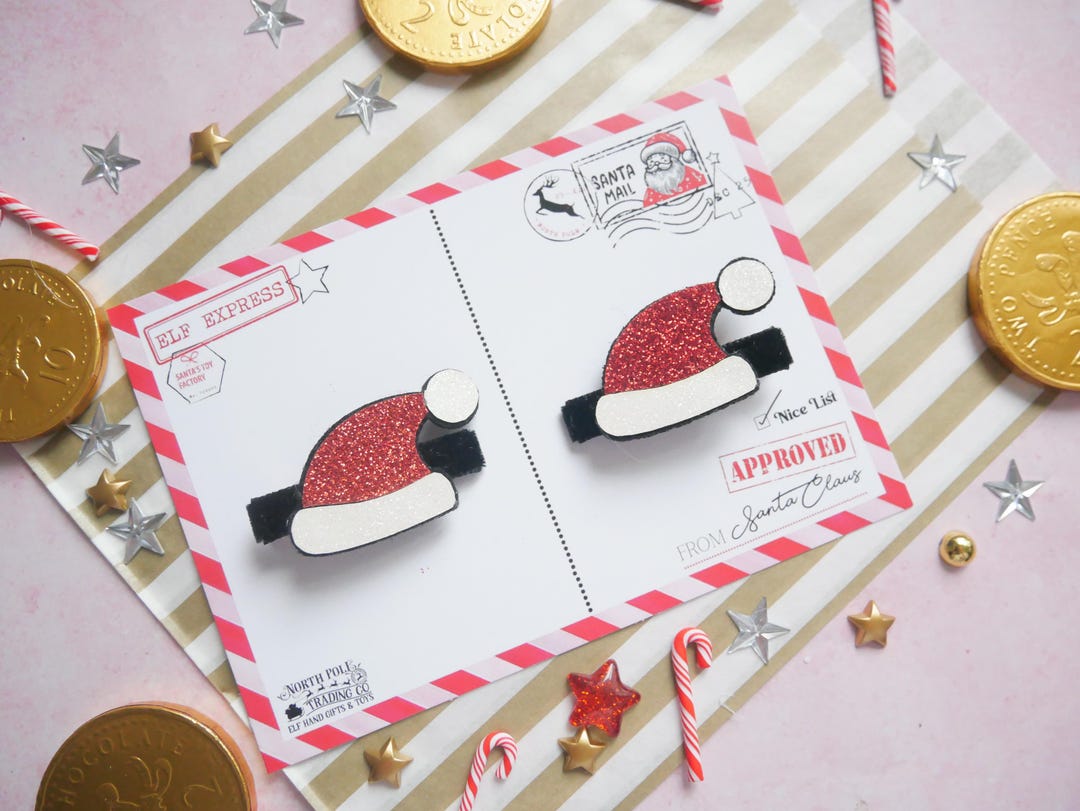 Santa Hat Slides - Etsy