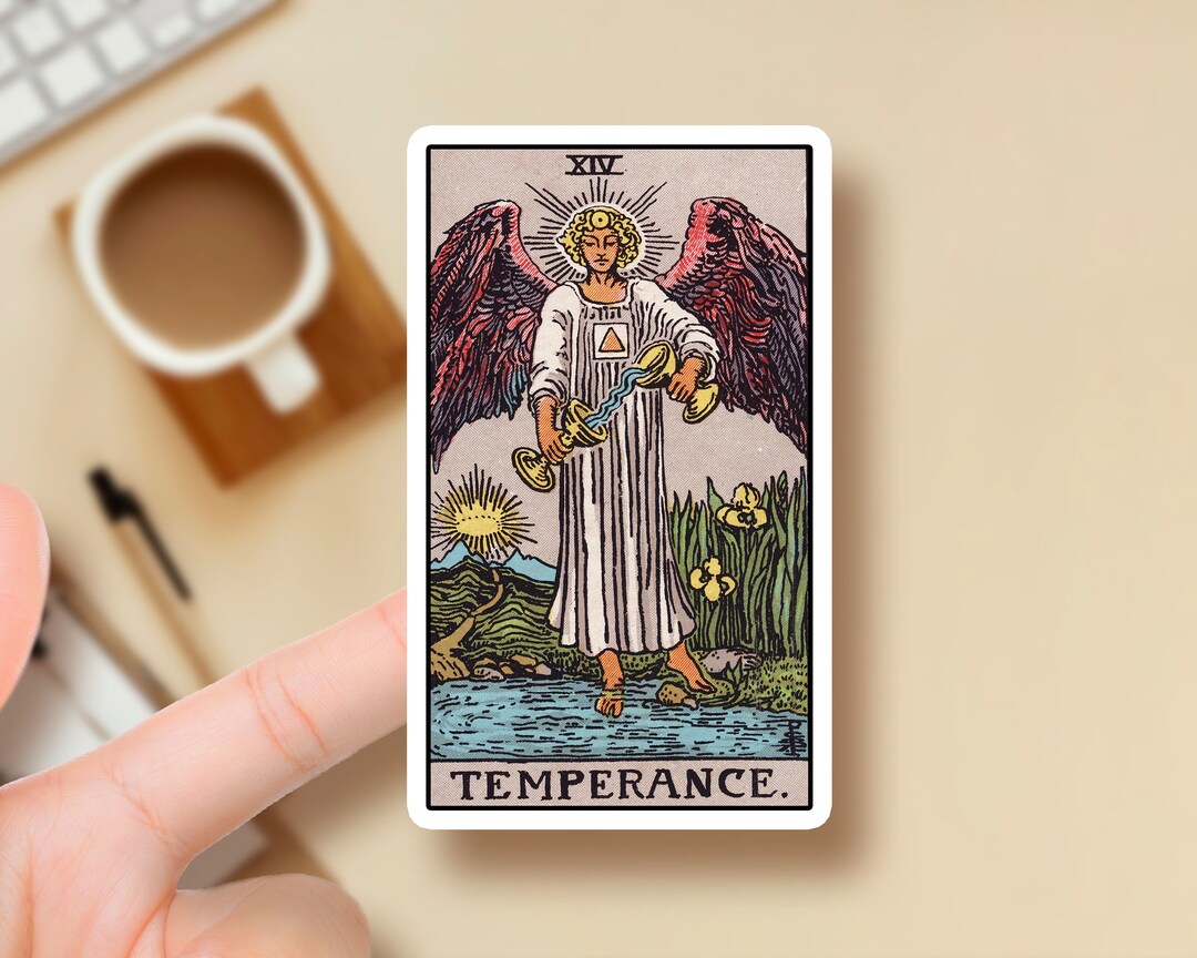 Temperance Rider-waite Tarot Card Major Arcana Water-resistant Sticker ...