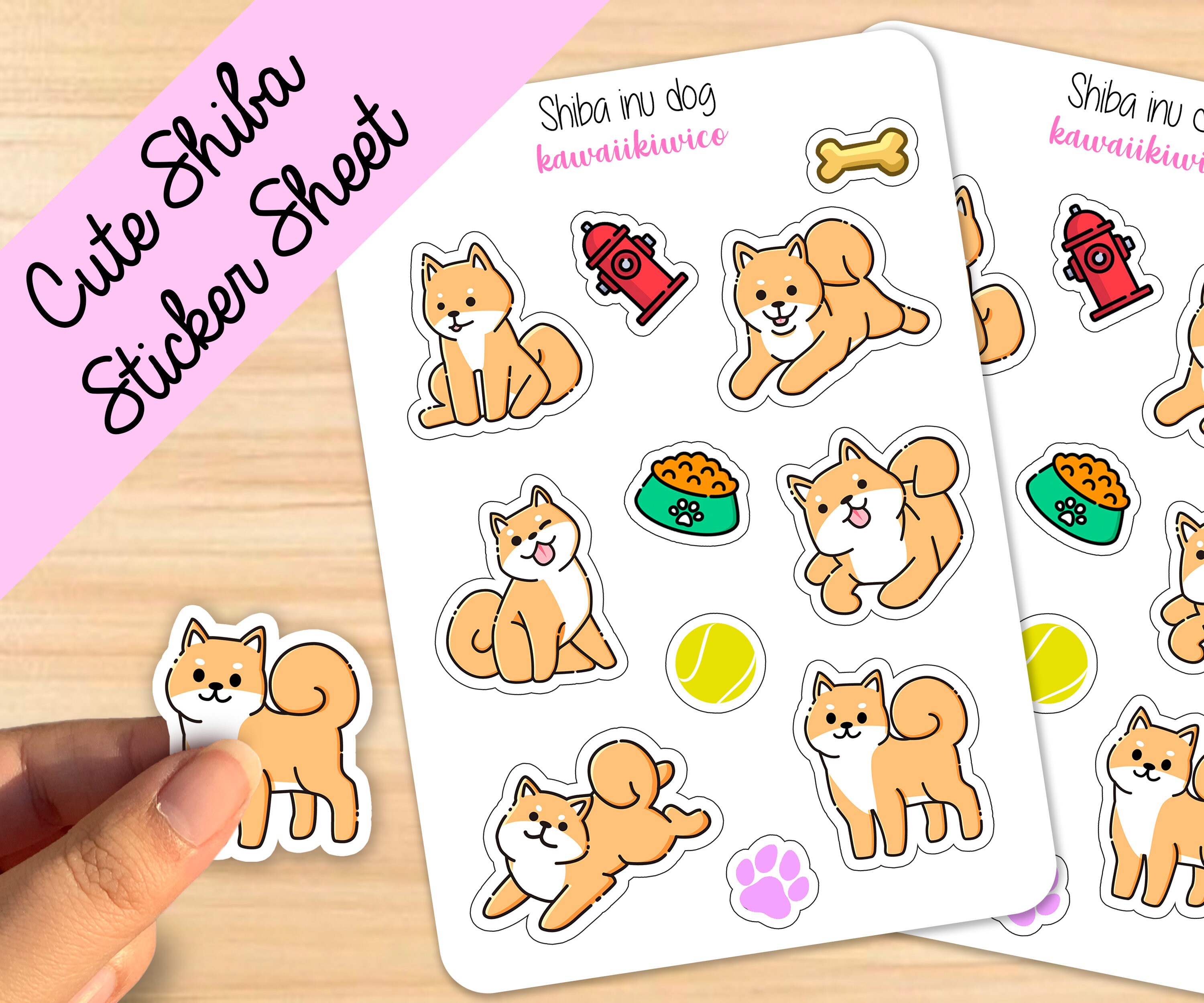 Editable Sticker Sheet Photoshop Mockup With Hand Smart | Etsy Australia