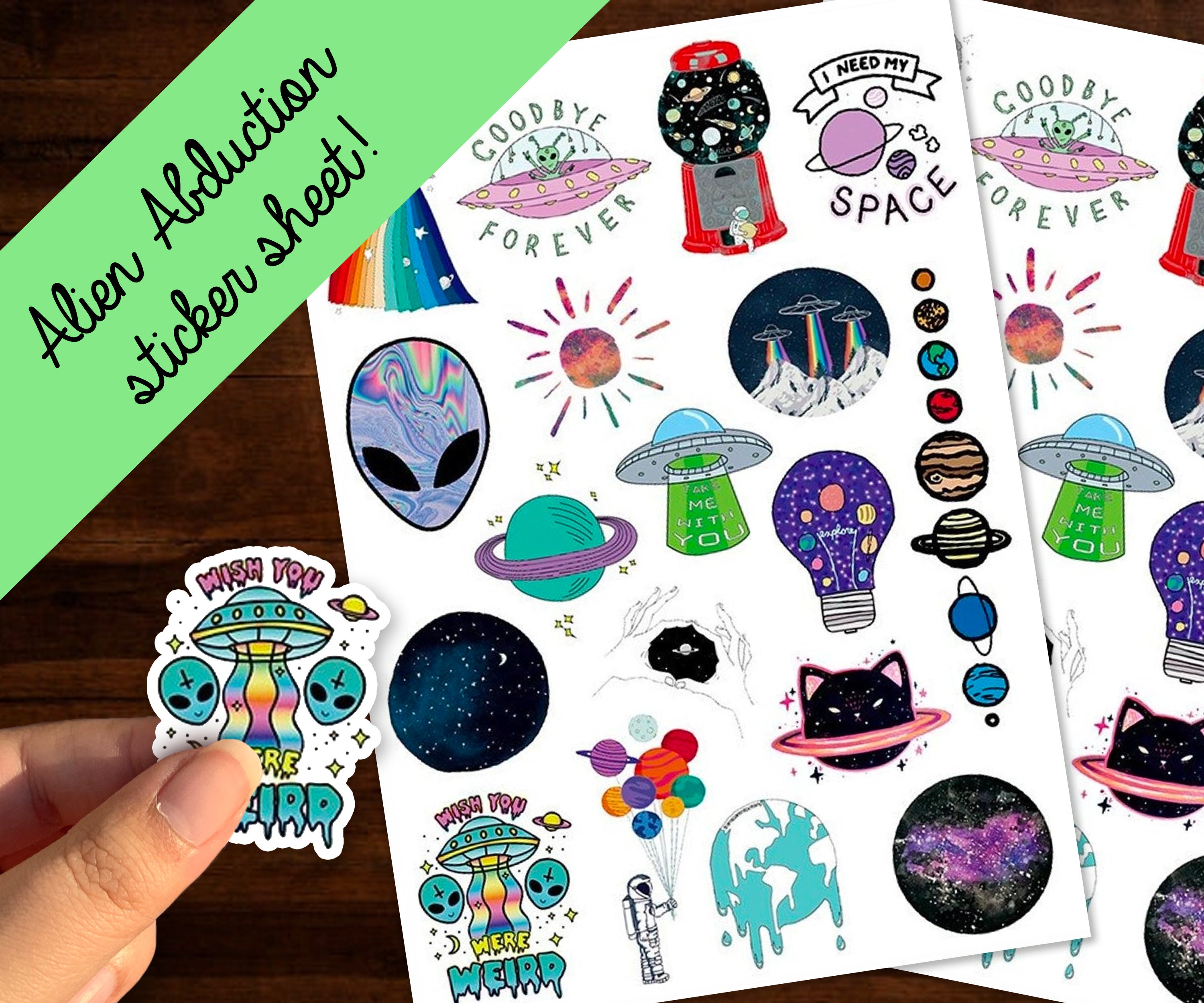 Editable Sticker Sheet Photoshop Mockup With Hand Smart | Etsy Australia