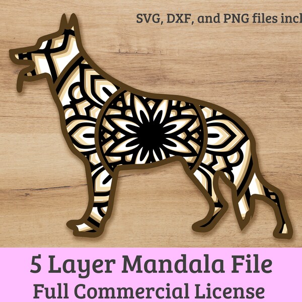 German Shepherd Mandala - Etsy