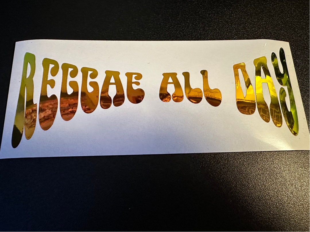 Reggae All Day Warp Vinyl Decal - Etsy