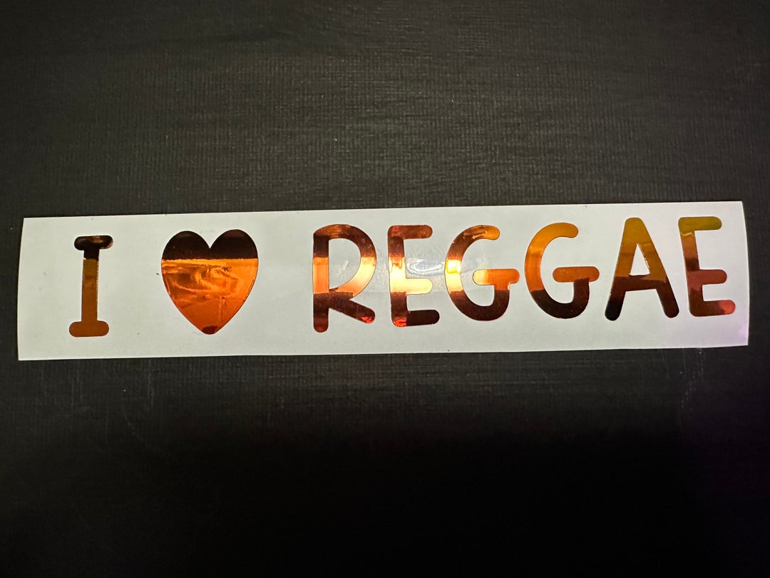 I Heart Reggae Vinyl Decal - Etsy