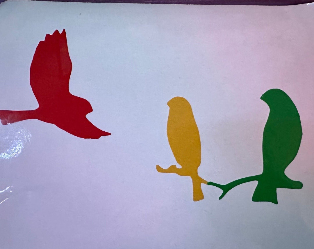 Three Little Birds Tri-color Vinyl Decal, Approx. 3.5” X 6”. - Etsy