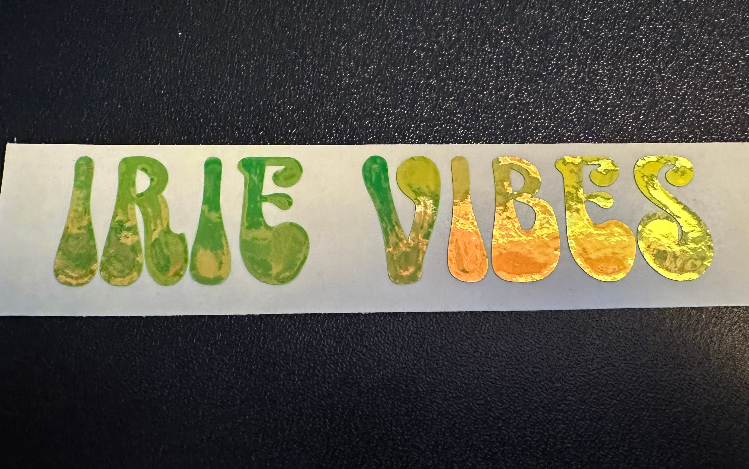 Irie Vibes Vinyl Decal - Etsy