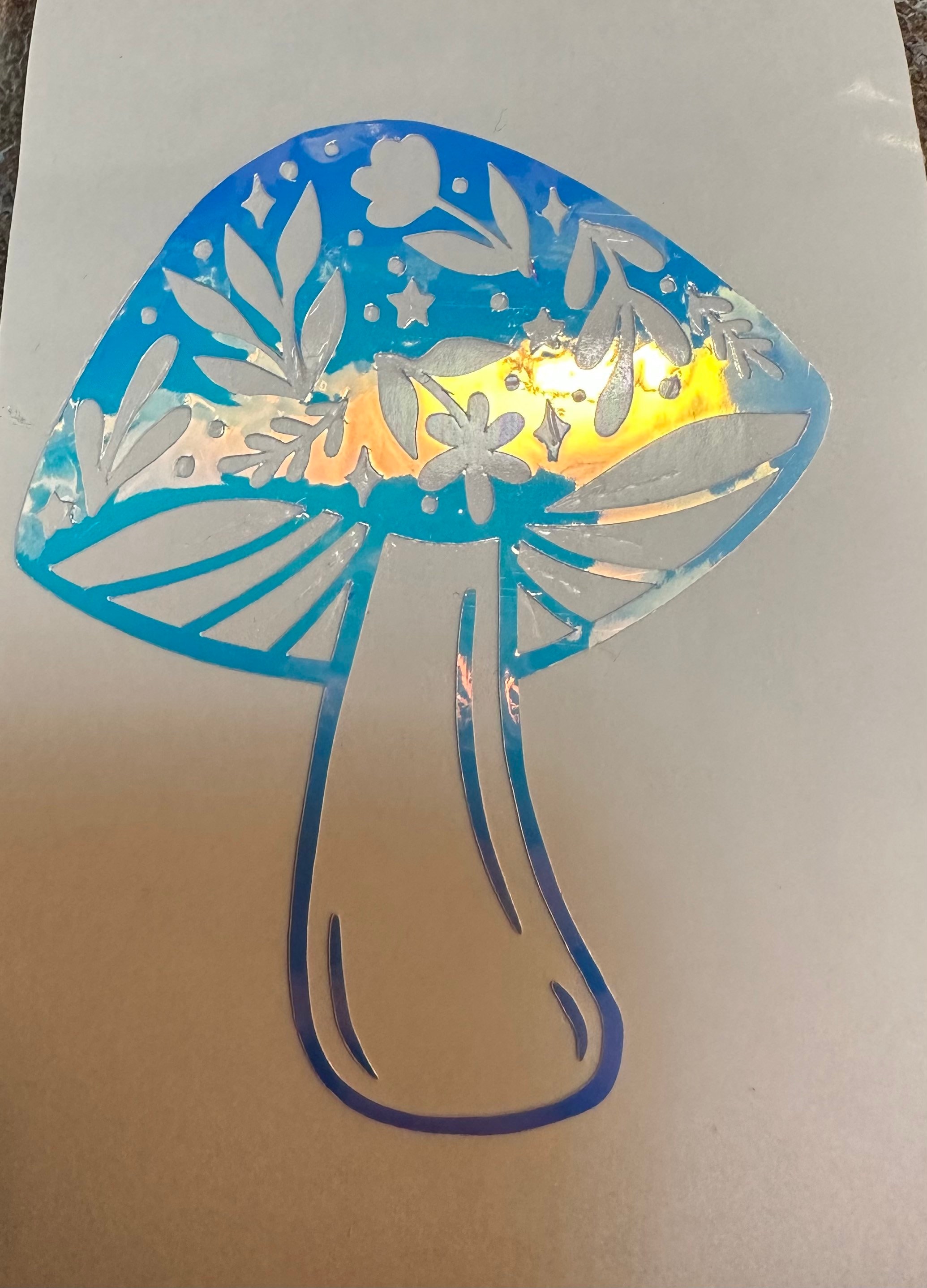 Floral Mushroom Vinyl Decal - Etsy