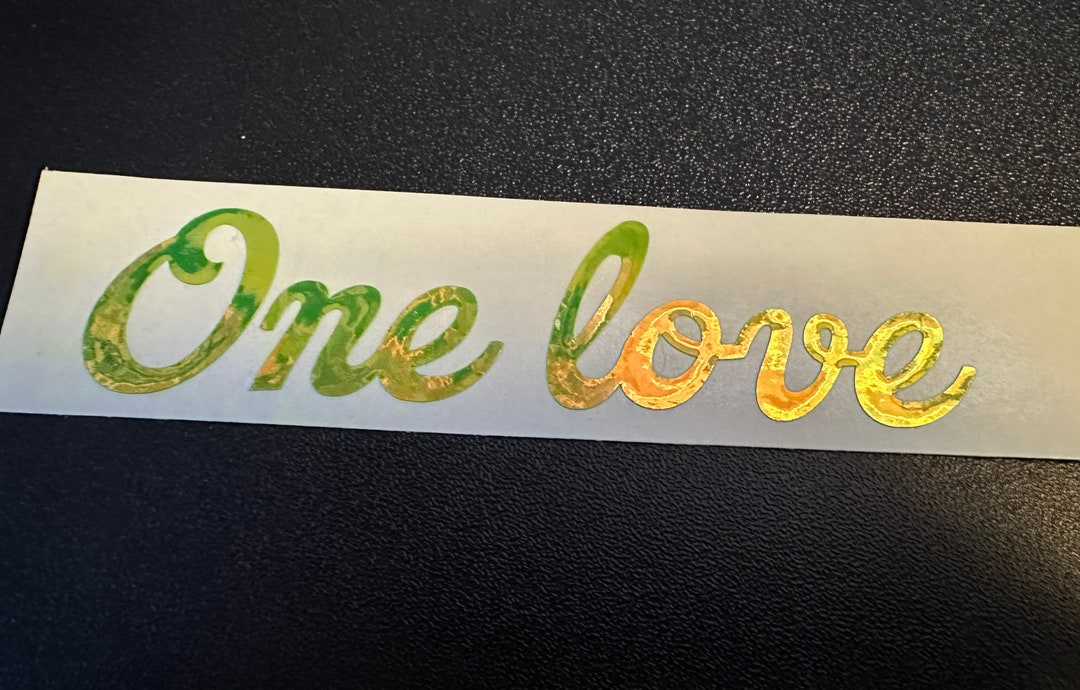 One Love Vinyl Decal - Etsy