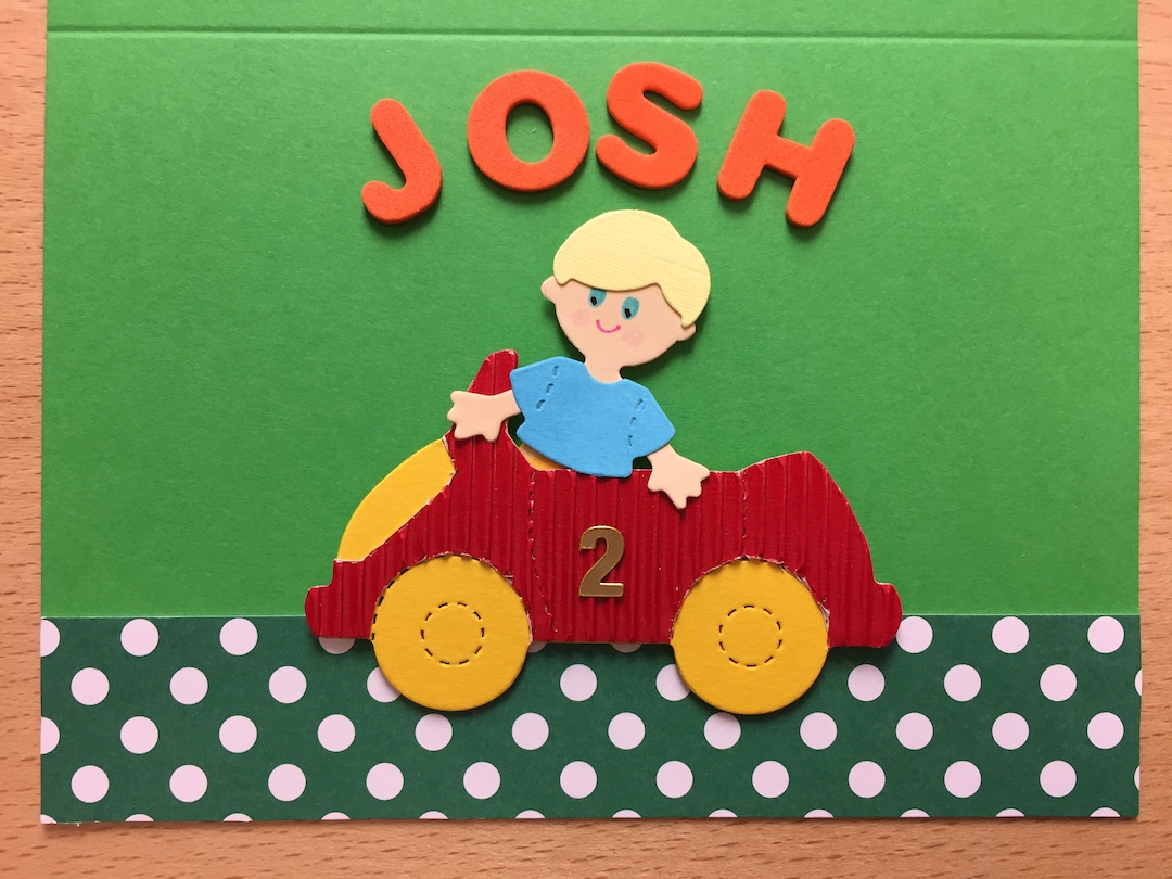 Personalised Sensory Birthday Card - Noddy Car. Hand Made to Order. - Etsy