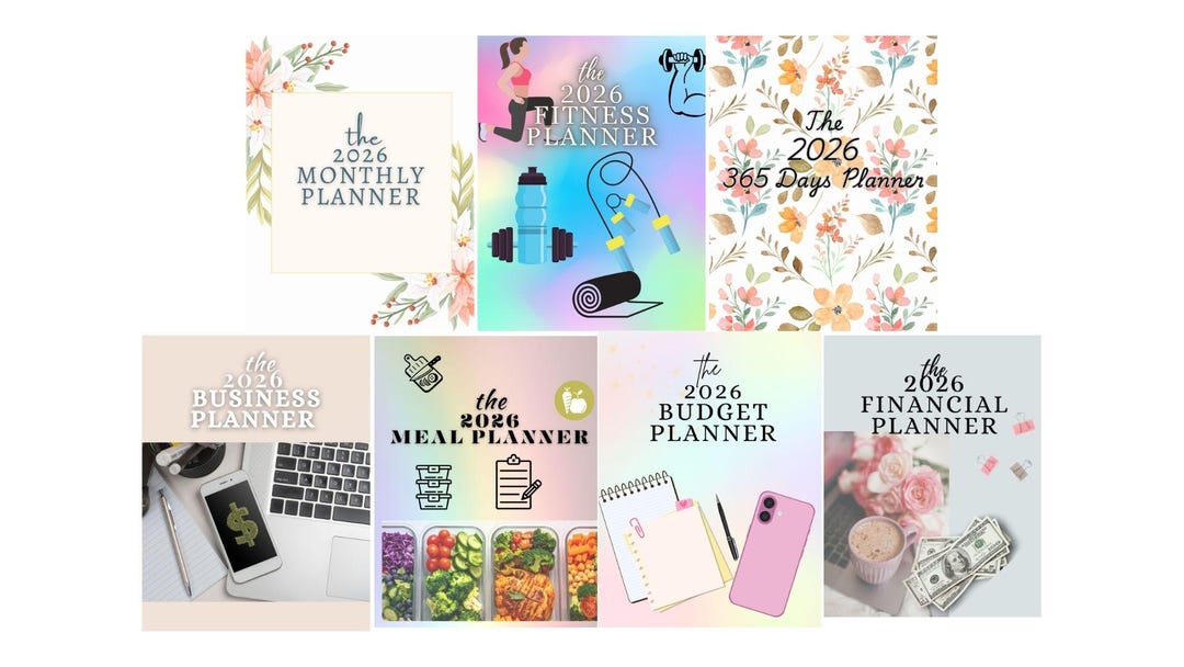 2026 Digital Planner Bundle, 7 Different Planners, Financial Planners ...