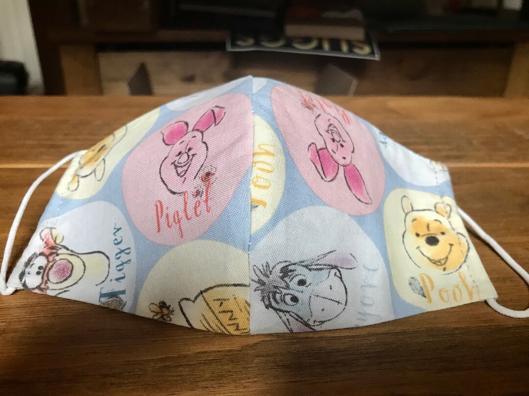 Hand Made Winnie the Pooh Face Mask - Etsy