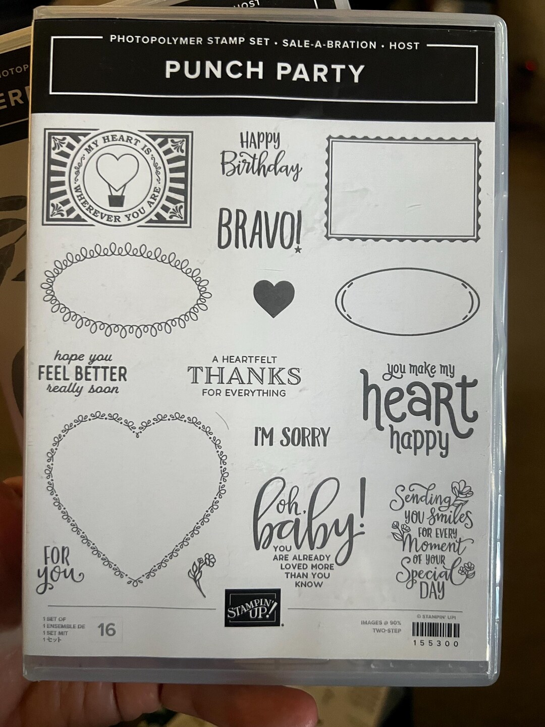 Punch Party Photopolymer Stamp Set Sale-a-bration Host - Etsy